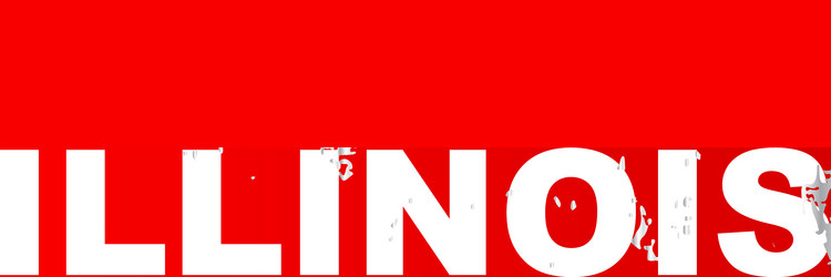 Illinois flag icons as interstate sign Royalty Free Vector