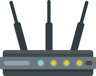 Network modem icon flat internet router Royalty Free Vector