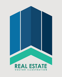 Real estate conceptual logo icon Royalty Free Vector Image