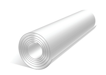 Steel sheet roll on white background Royalty Free Vector