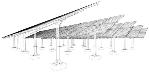 Solar panel field Royalty Free Vector Image - VectorStock