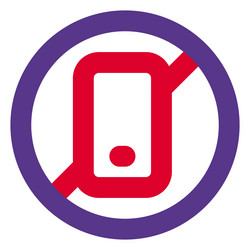 Cellular device usage is strictly prohibited Vector Image