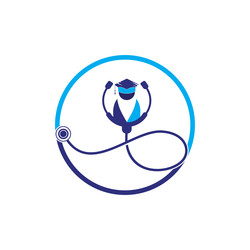 Medical school logo design Royalty Free Vector Image