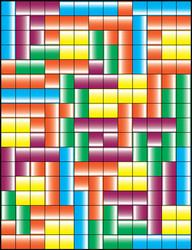 Tetris game puzzle game old school style pixel Vector Image