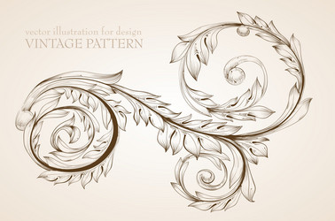 Vintage leaf design Royalty Free Vector Image - VectorStock