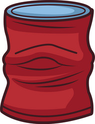 Crumpled can icon cartoon isolated Royalty Free Vector Image