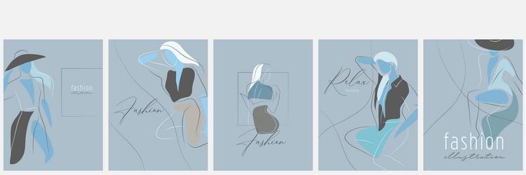 Feminine concept design template Royalty Free Vector Image