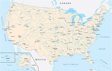 Map Of Asia With Borders The States Royalty Free Vector