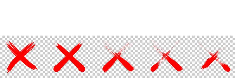 Painted Red X Vector Images (over 960)