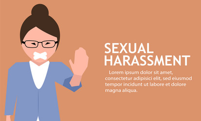 Stop sexual harassment banner gender equality Vector Image