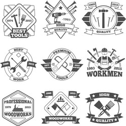 Construction label set Royalty Free Vector Image