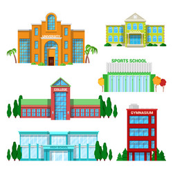School and university academy college buildings Vector Image