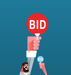 Bid auction Royalty Free Vector Image - VectorStock