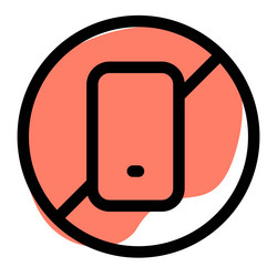 Cellular device usage is strictly prohibited Vector Image