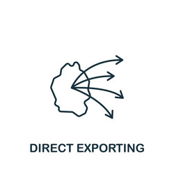 Direct exporting icon monochrome simple global Vector Image