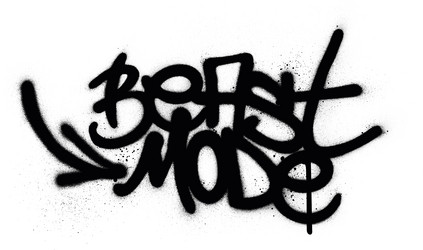 Graffiti gore word sprayed in black over white Vector Image