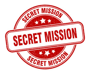 Secret mission stamp Royalty Free Vector Image