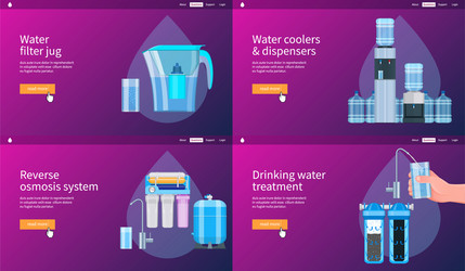 Water purification system Royalty Free Vector Image