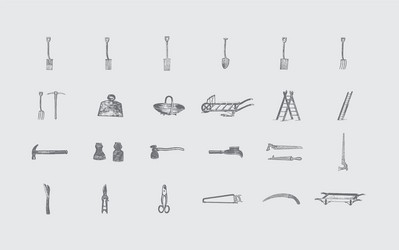 24 realistic tool designs Royalty Free Vector Image