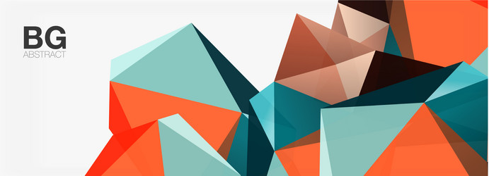 Low poly design 3d triangular shape background Vector Image