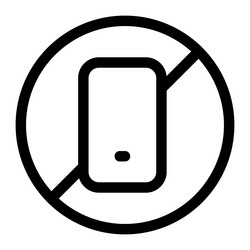 Cellular device usage is strictly prohibited Vector Image