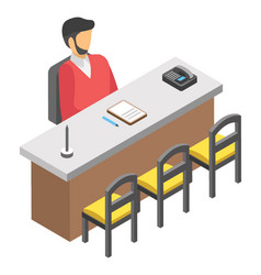 Employee desk Royalty Free Vector Image - VectorStock