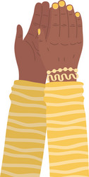 Female hands clapping Royalty Free Vector Image