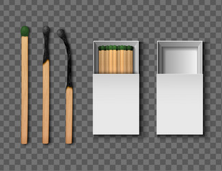 Match sticks realistic Royalty Free Vector Image
