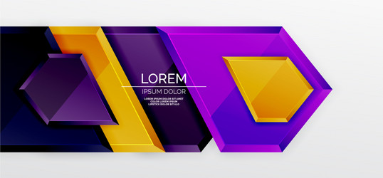 Metal glossy shiny geometric shapes with 3d effect