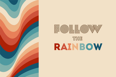 Retrowave 80s art retro rainbow Royalty Free Vector Image