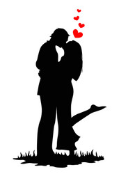 Retro Couple Silhouette - 1920s Style Royalty Free Vector