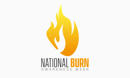 Banner design template concept of burn awareness Vector Image