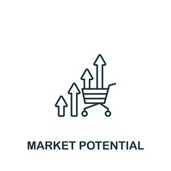 Market potential icon monochrome simple global Vector Image