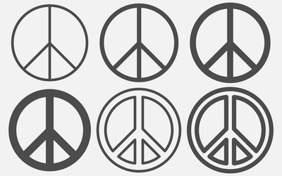 Peace symbol pacific conciliatory sign Royalty Free Vector