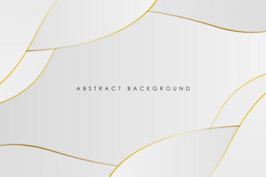 Abstract white gradient color curve and gold Vector Image