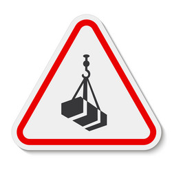 Beware overhead load symbol isolate on white Vector Image