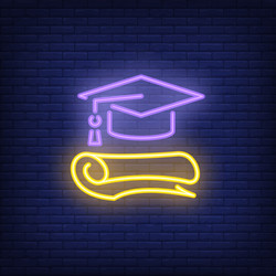 Number four symbol neon sign Royalty Free Vector Image