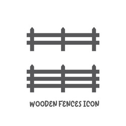 Wooden fence simple silhouette design isolated Vector Image