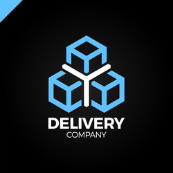 Shipping box logo Royalty Free Vector Image - VectorStock