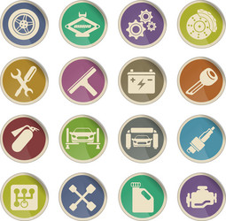 Auto service icons set Royalty Free Vector Image