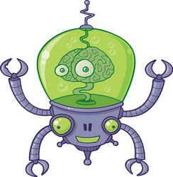 Happy robot Royalty Free Vector Image - VectorStock