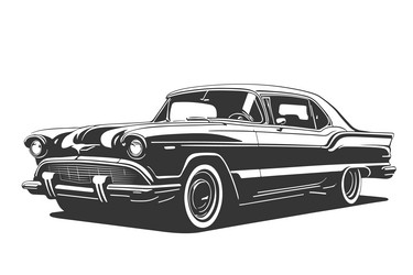 Classic american style vintage vehicle Royalty Free Vector