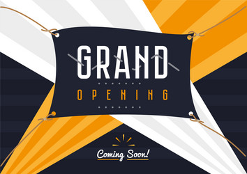 Grand opening banner template advertising design Vector Image