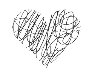 Heart in minimalist style concept Royalty Free Vector Image