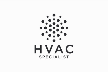 Hvac icons heating ventilating and air Royalty Free Vector