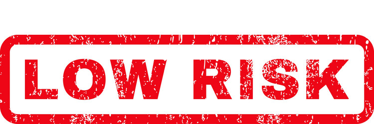 Low risk rubber stamp Royalty Free Vector Image