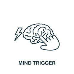 Mind trigger icon from personality collection Vector Image