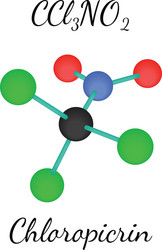 Ccl3no2 chloropicrin molecule Royalty Free Vector Image