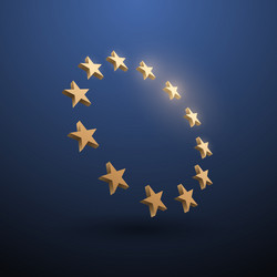 European union flag wavy abstract background Vector Image