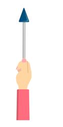 Hand holding pointing stick male business Vector Image
